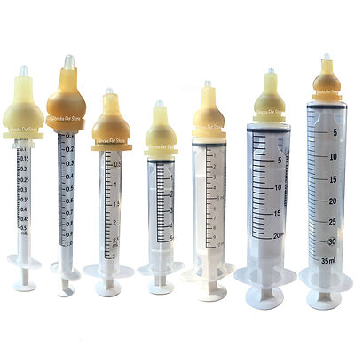 Syringe Nursers Premade Modified Nipple Teat 0.5ml-35ml Pup Kitten ...