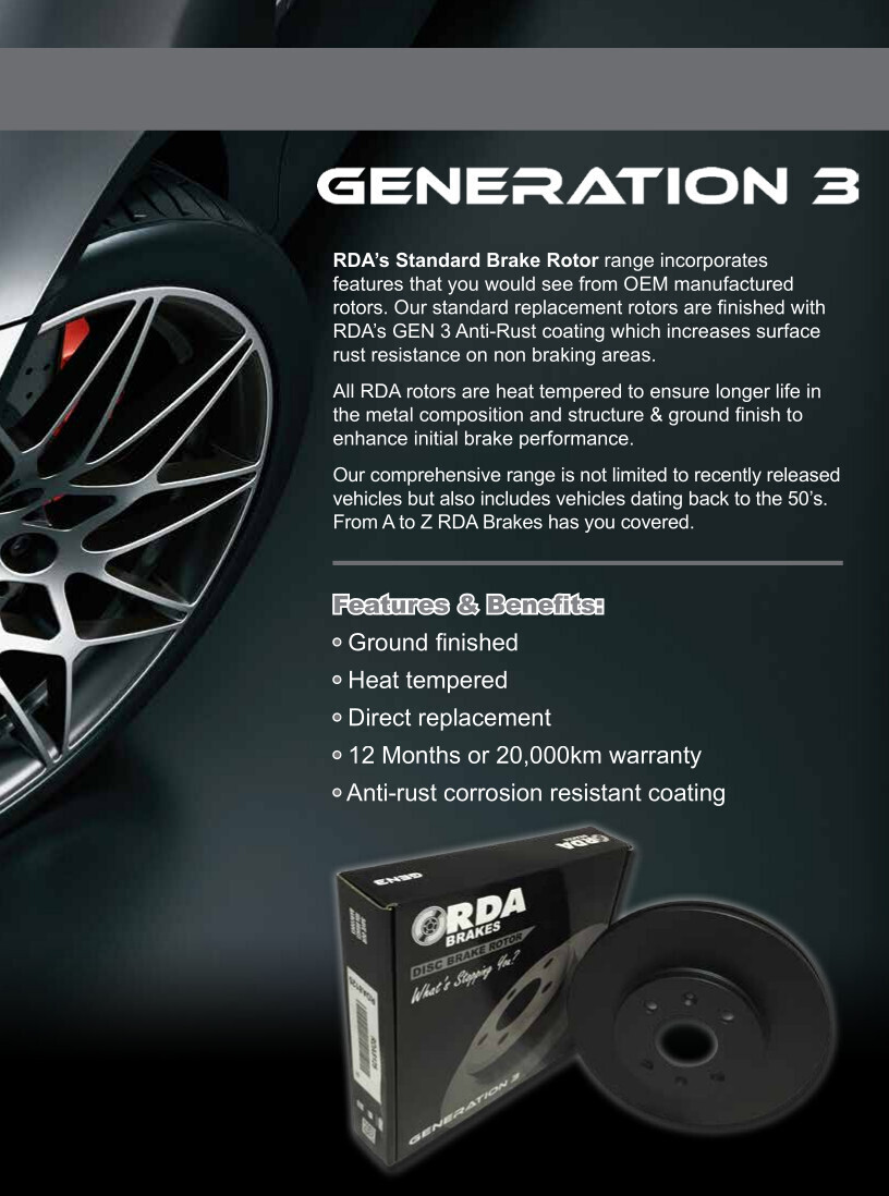 RDA111B RDA REAR DISC BRAKE ROTORS + PADS for FORD FALCON EA-ED XG XH ...