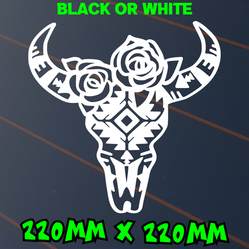 Bull Horn Sticker Country Aussie Ute Long Horn Pattern Cow Tribal Car ...