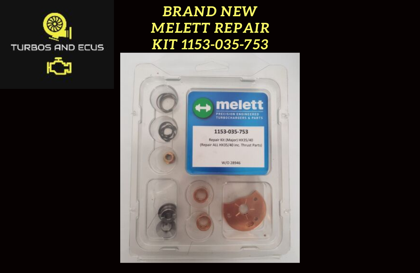 10x Melett Turbocharger Turbo Rebuild Repair Kit for Holset Hx35/40 W ...