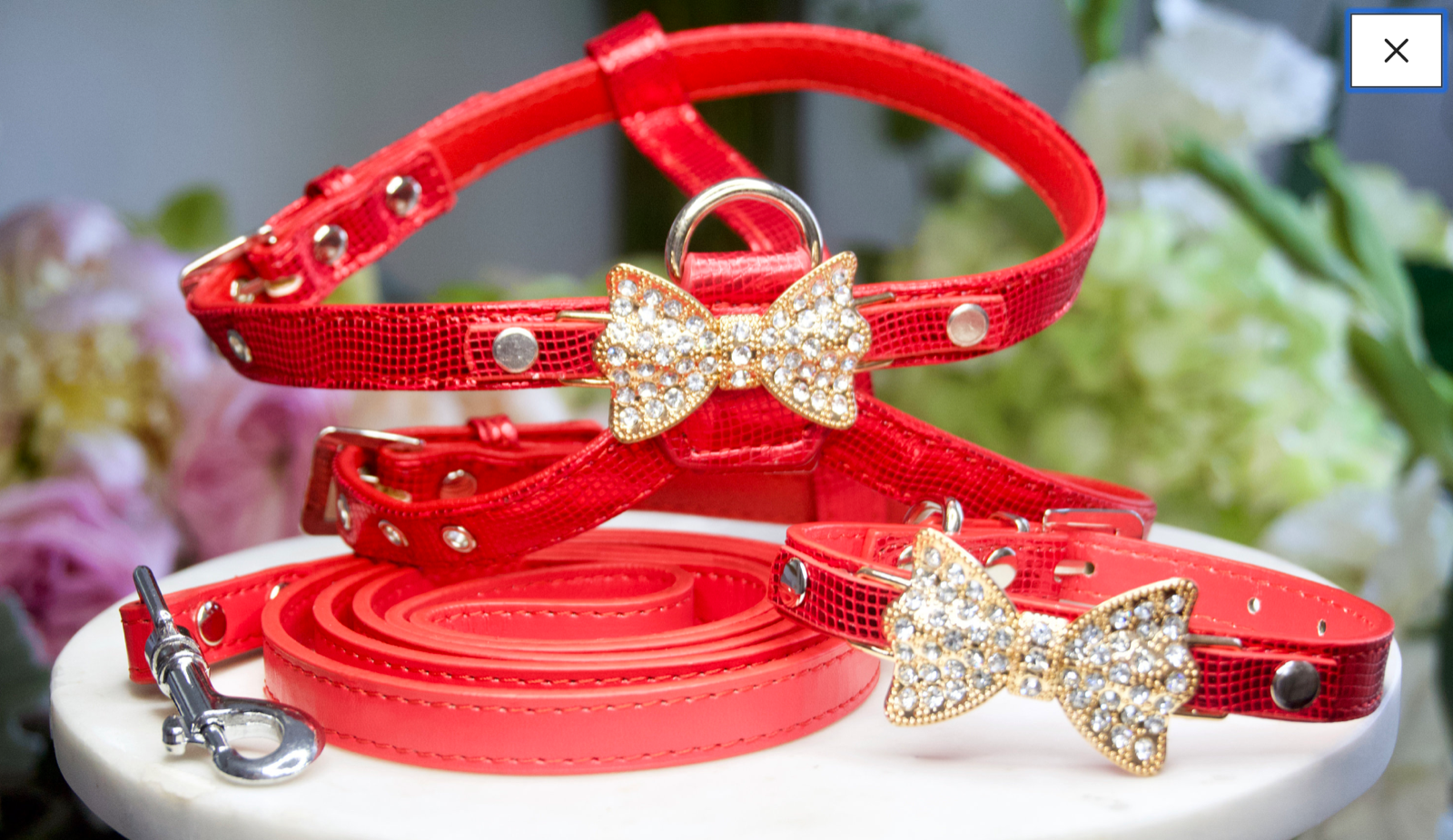 NEW! Ferrari Red Pet Harness + Leash 2 Piece Set! Enchanted Pets Vegan ...