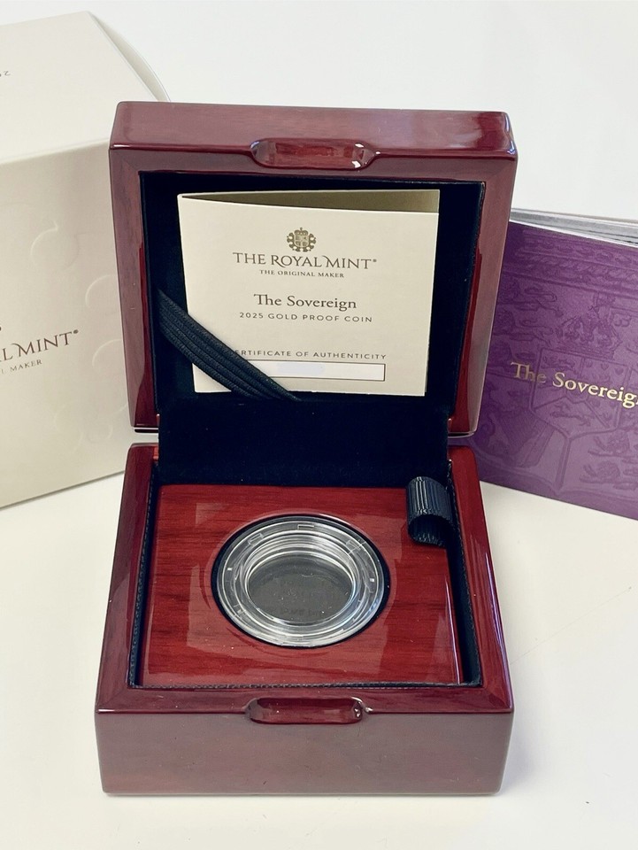 2025 King Charles III Sovereign Box Royal Mint Box, Screw Capsule COA ...