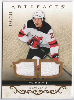 2021-22 Artifacts Ty Smith #61 Devils Dual Jersey SN# /249 | eBay