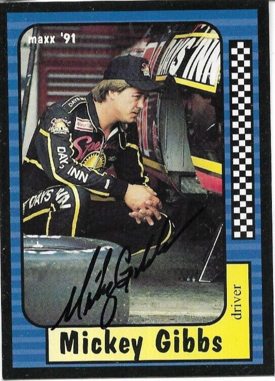 Mickey Gibbs signed 1991 MAXX trading card NASCAR Driver #24 3 | eBay