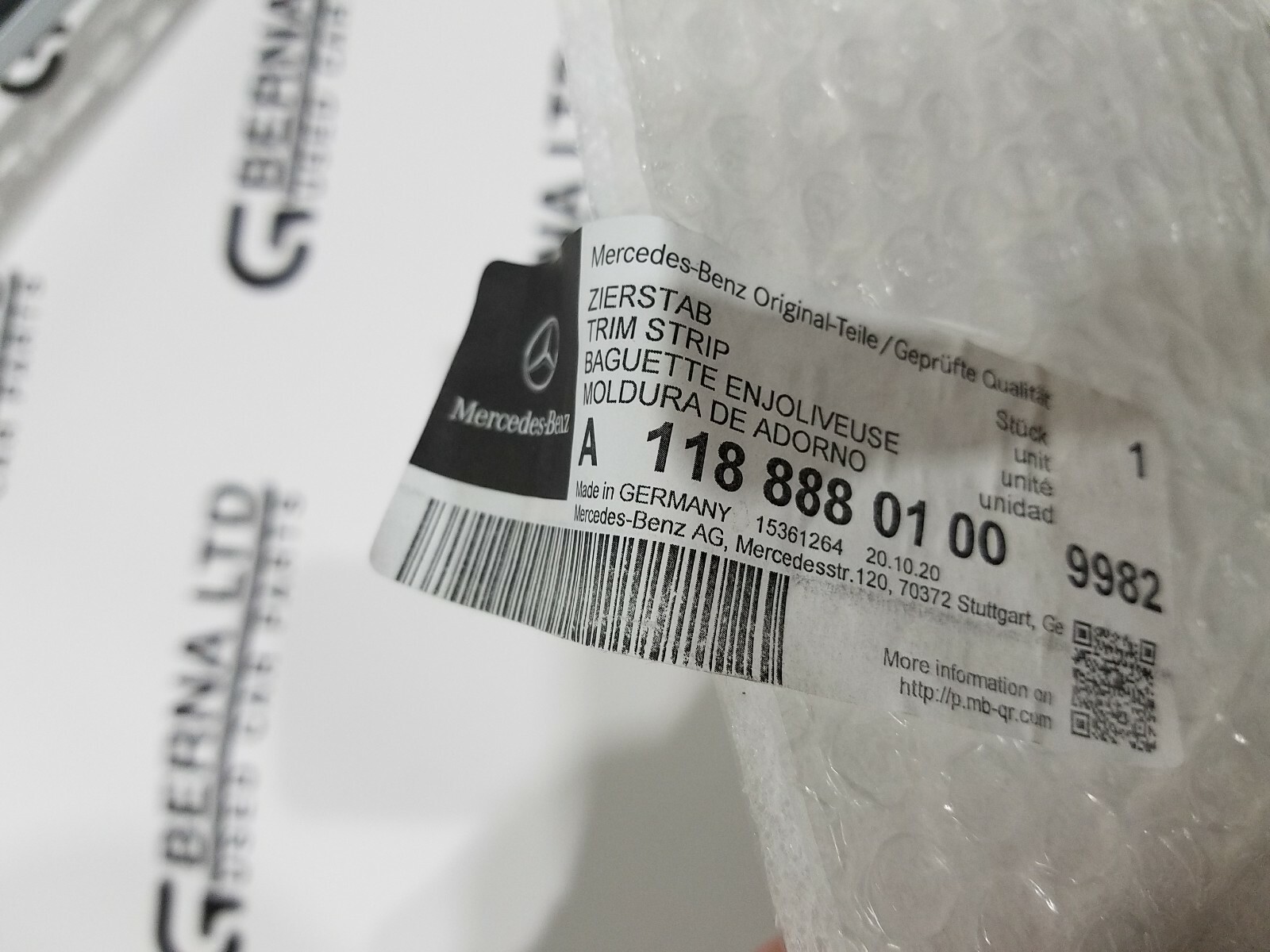 MERCEDES CLA C118 Front Bumper Grill Chrome Trim A1188880100 for sale ...