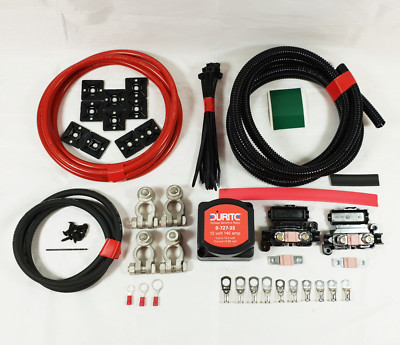 5 Metre Twin Leisure Battery Durite Split Charge Kit 12V 140A Heavy ...