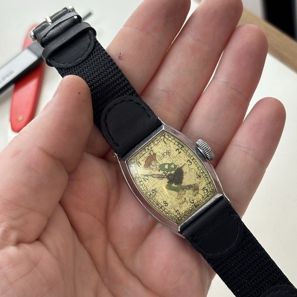 1935 Smitty Cartoon Character Wrist Watch New Haven Co Not Working ...