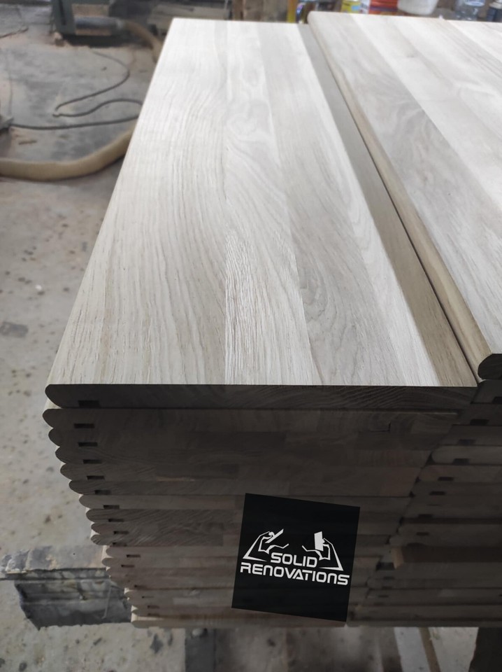 Oak Staircase 22mm solid Oak treads !!! oak cladding treads and risers ...