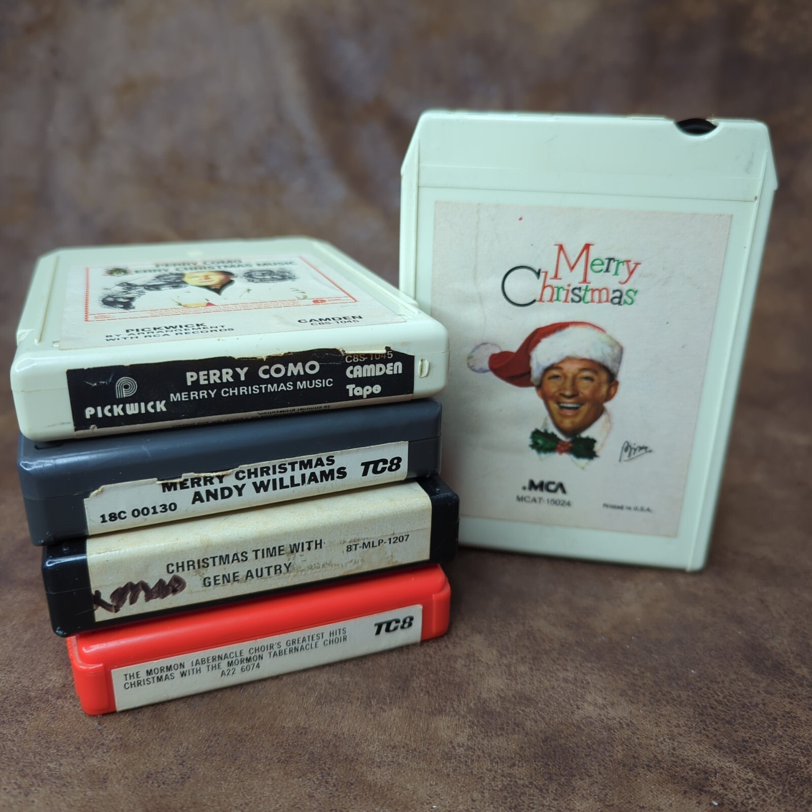 Lot of 5 Christmas 8 Tracks Perry Como Bing Crosby Gene Autry Andy ...