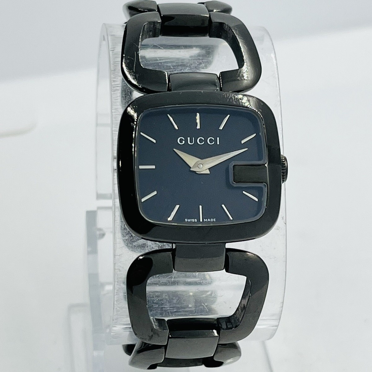 GUCCI YA125504 All Black G-Gucci 125.5 Series Stainless GUCCI YA125504 All Black G-Gucci 125.5 Series Stainless