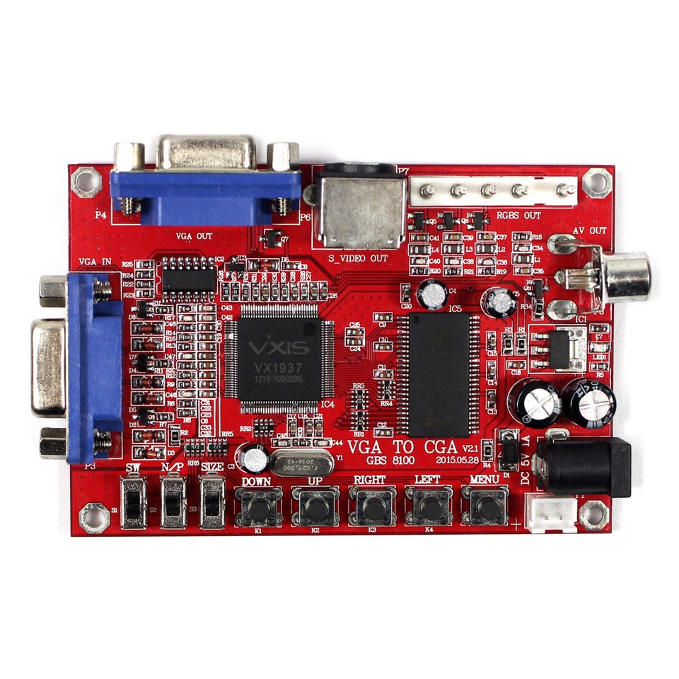 VGA TO CGA CVBS S-VIDEO CONVERTER PC to VGA GBS-8100 Video Game ...