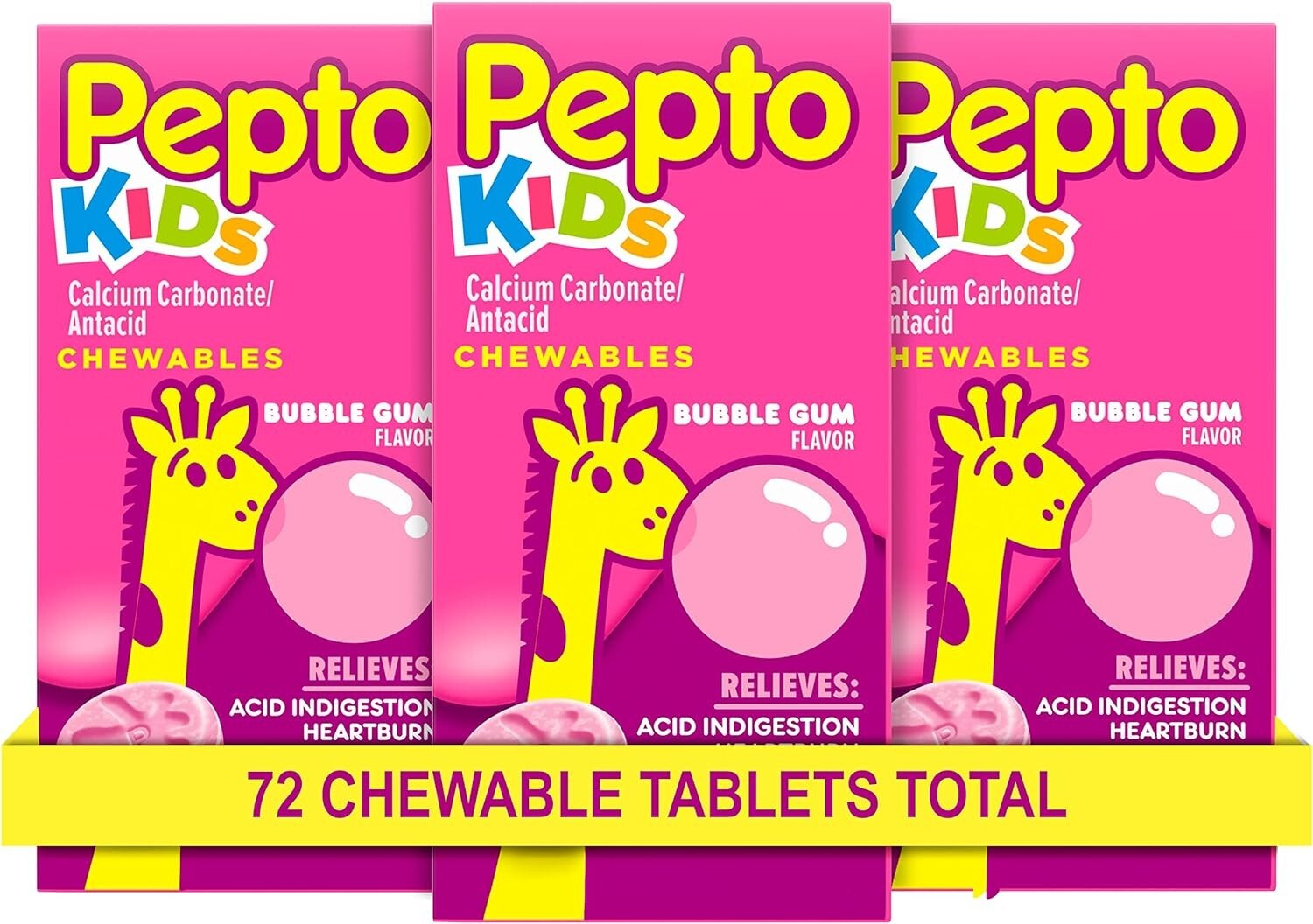 Pepto Bismol Kids Chewable Tablets Bubble Gum Flavor 24 Ct Exp. 05/2025 ...
