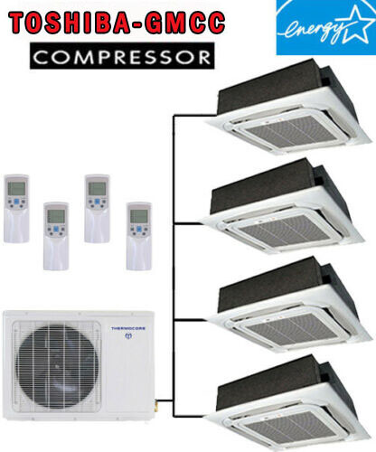 60000 BTU Quad Zone Ductless Mini Split Air Conditioner: 12000 x 2 ...