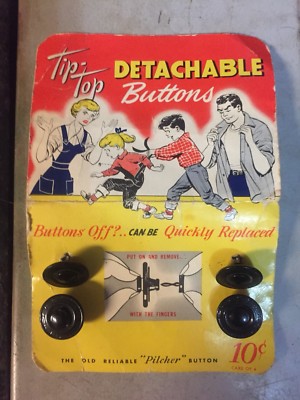 Vintage Buttons 50’s Tip Top Detachable | eBay
