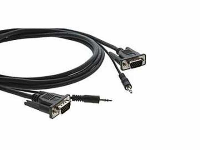 Kramer 35 Feet 15-Pin Male to Male 3.5mm Micro VGA Cable (C-MGMA-MGMA ...