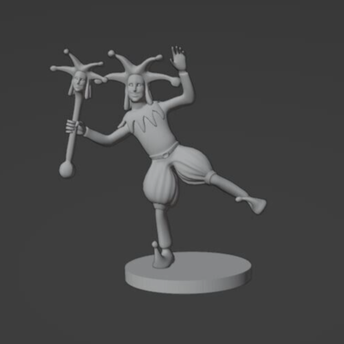 Court Jester Commoners & NPCs 28mm Scale DND D&D Tabletop Mini | eBay