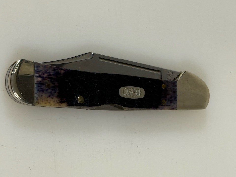 Case XX DB 61549L SS CopperLock Knife Jigged Black Or Blue Bone Handle ...