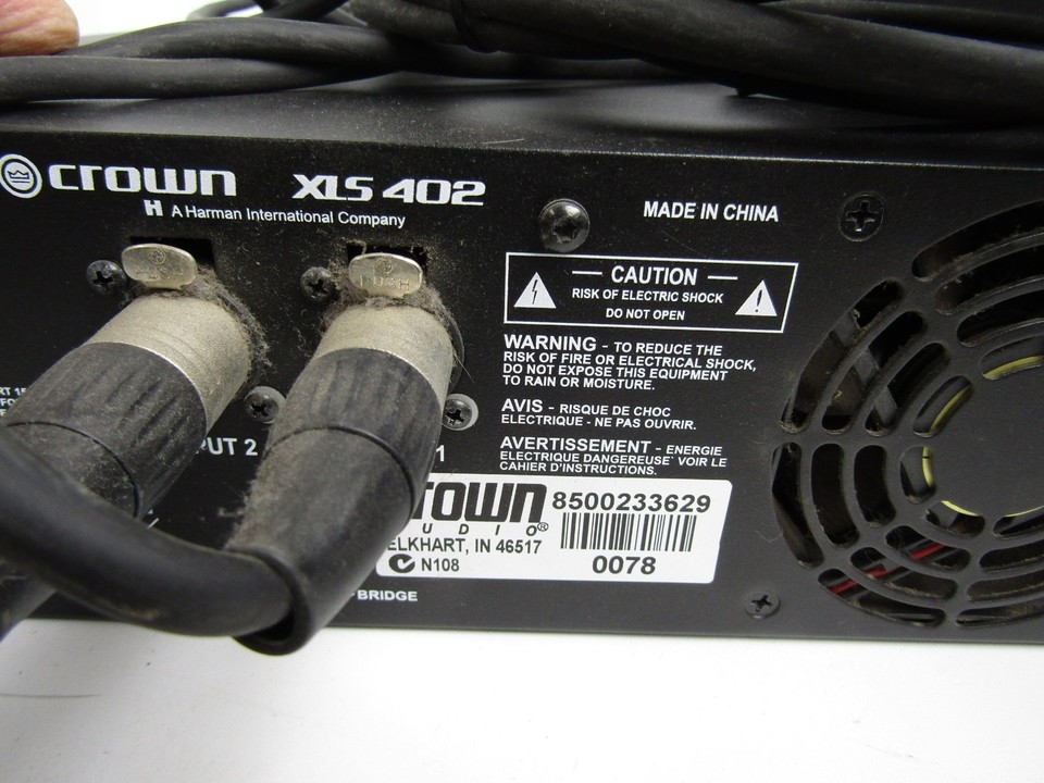 Crown Pro Audio Professional XLS 402 Stereo 2-Channel Amplifier ...