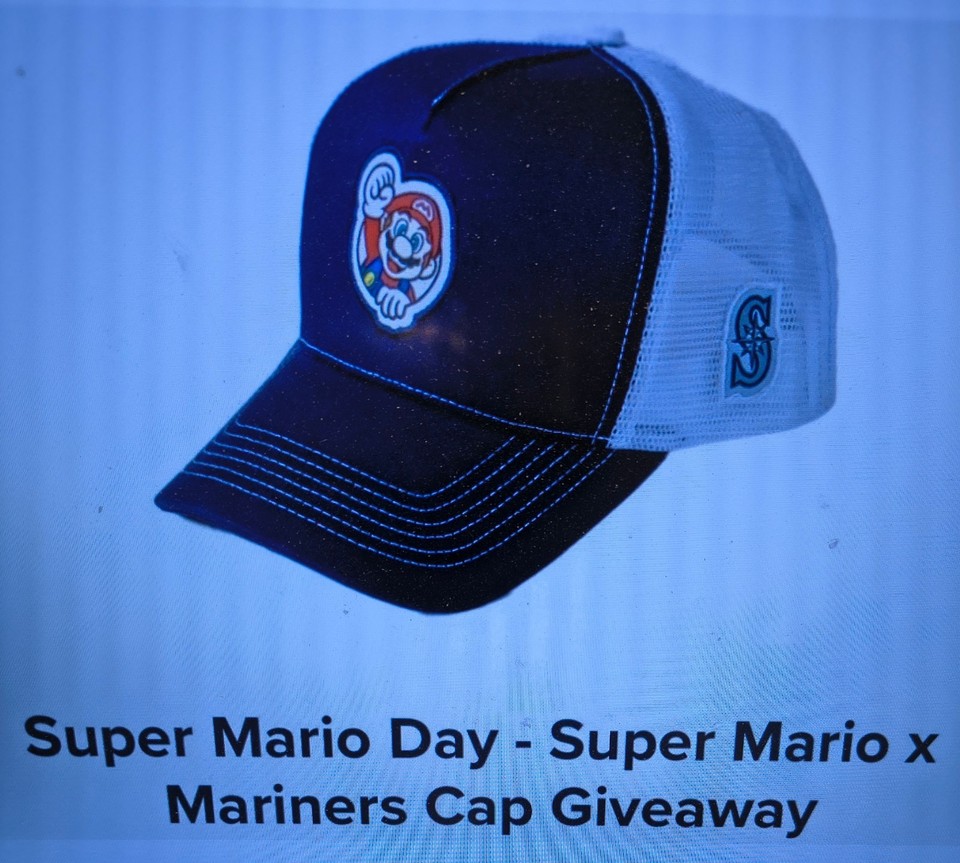 Seattle Mariners 2025 Nintendo Super Mario 40th Anniversary hat/cap SGA ...