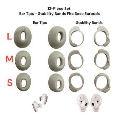 Bose QuietComfort Earbuds II (2022) Ear Tips & Stability Bands S M L ...
