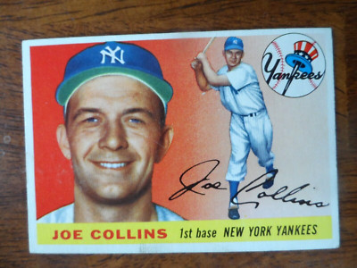 1955 TOPPS BASEBALL #63 JOE COLLINS NEW YORK YANKEES EX SET BREAK U-737 ...