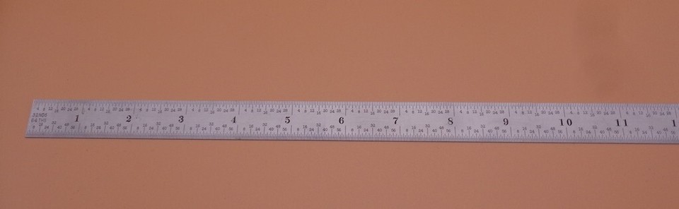 Starrett C305R-24 Full Flexible Steel Rule with Inch Graduations, 5R ...