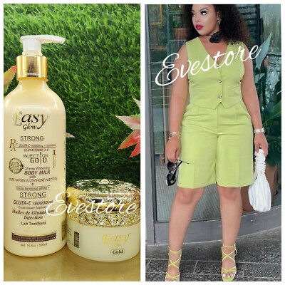 2pcs Easy Glow Gold Body Lotion 500ml & Face Cream | eBay