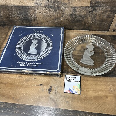 Goebel 1979 Annual Crystal Glass Plate Boy Vintage Collectible ...
