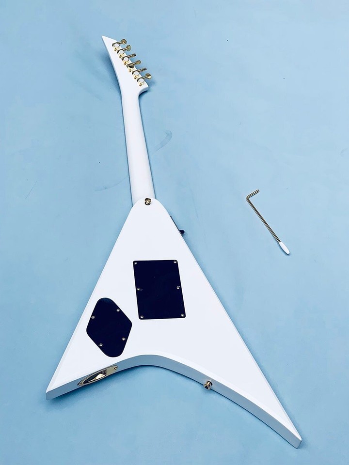 New Factory Customization Electric Guitar, Randy Rhoads V Flying, White ...