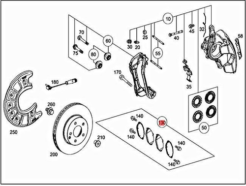 Genuine MERCEDES A205 C205 S205 W205 Ts disk brake pad 0004206600 | eBay