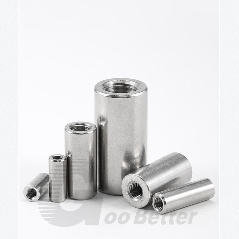 Coupling Nut M8-M20 Threaded Sleeve Round Connector Long Nuts Stainless ...