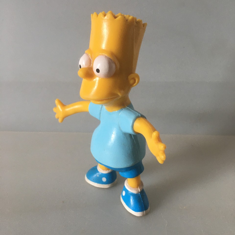 Vtg The Simpson's BART SIMPSON 4.5" Bendy Bendable Rubber Figure Toy ...