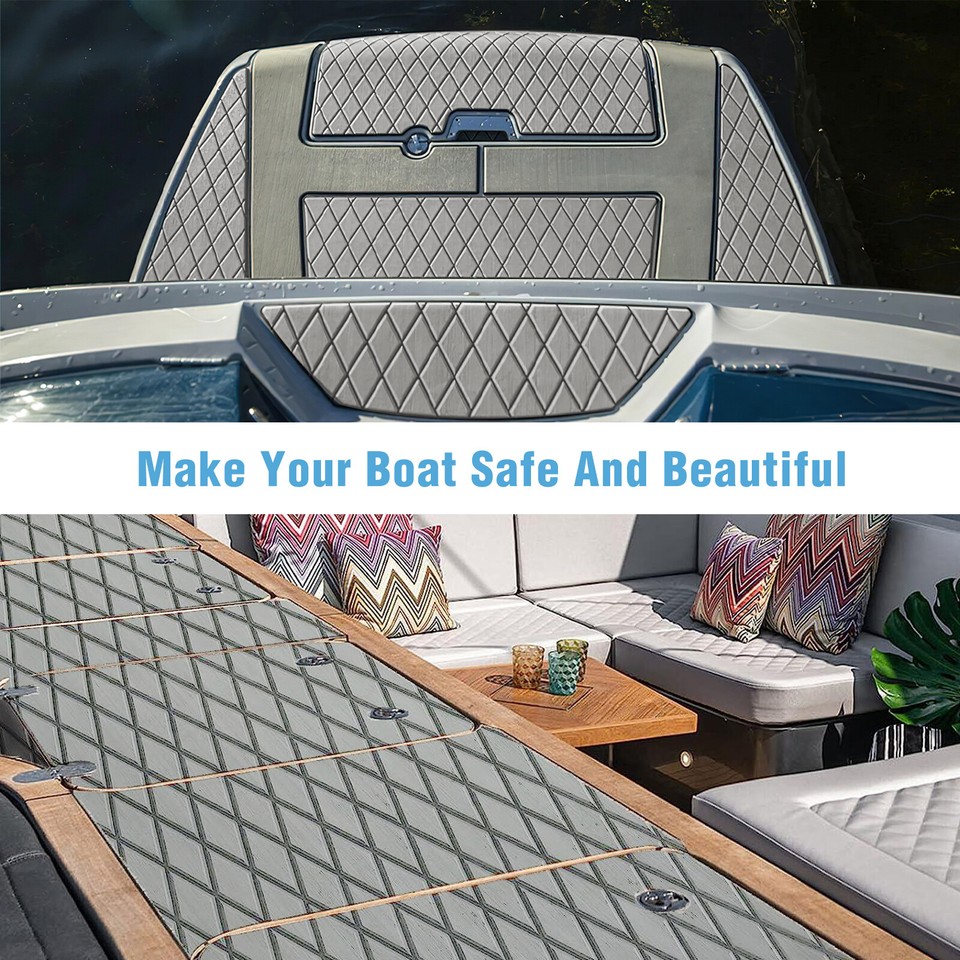 75/95"in EVA Foam Boat Decking Sheet Mat Faux Teak Deluxe Marine Yacht ...