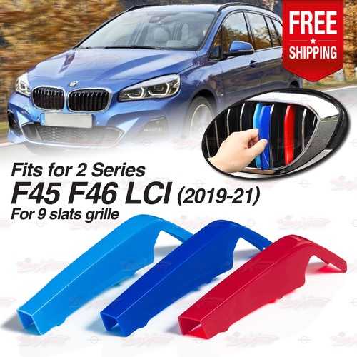 Fits BMW 2 Ser F45 F46 LCI 2019-21 Kidney 9 Slats Grille M Sport 3 ...