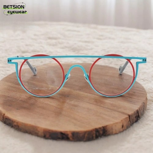 Retro Pure Titanium Eyeglasses Frames Fashion Women Men Round Glasses ...