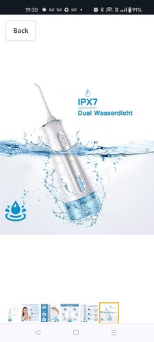 BESTOPE Cordless Water Dental Flosser Dental Oral Irrigator Portable ...