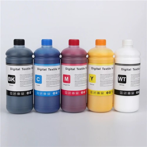 5x1000ml textile pigment dtg ink for direct to garment digital printer ...