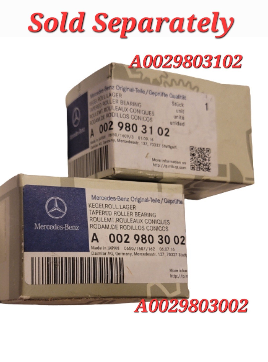 Mercedes-Benz Tapered Roller Bearing A0029803002 Original OEM New in ...