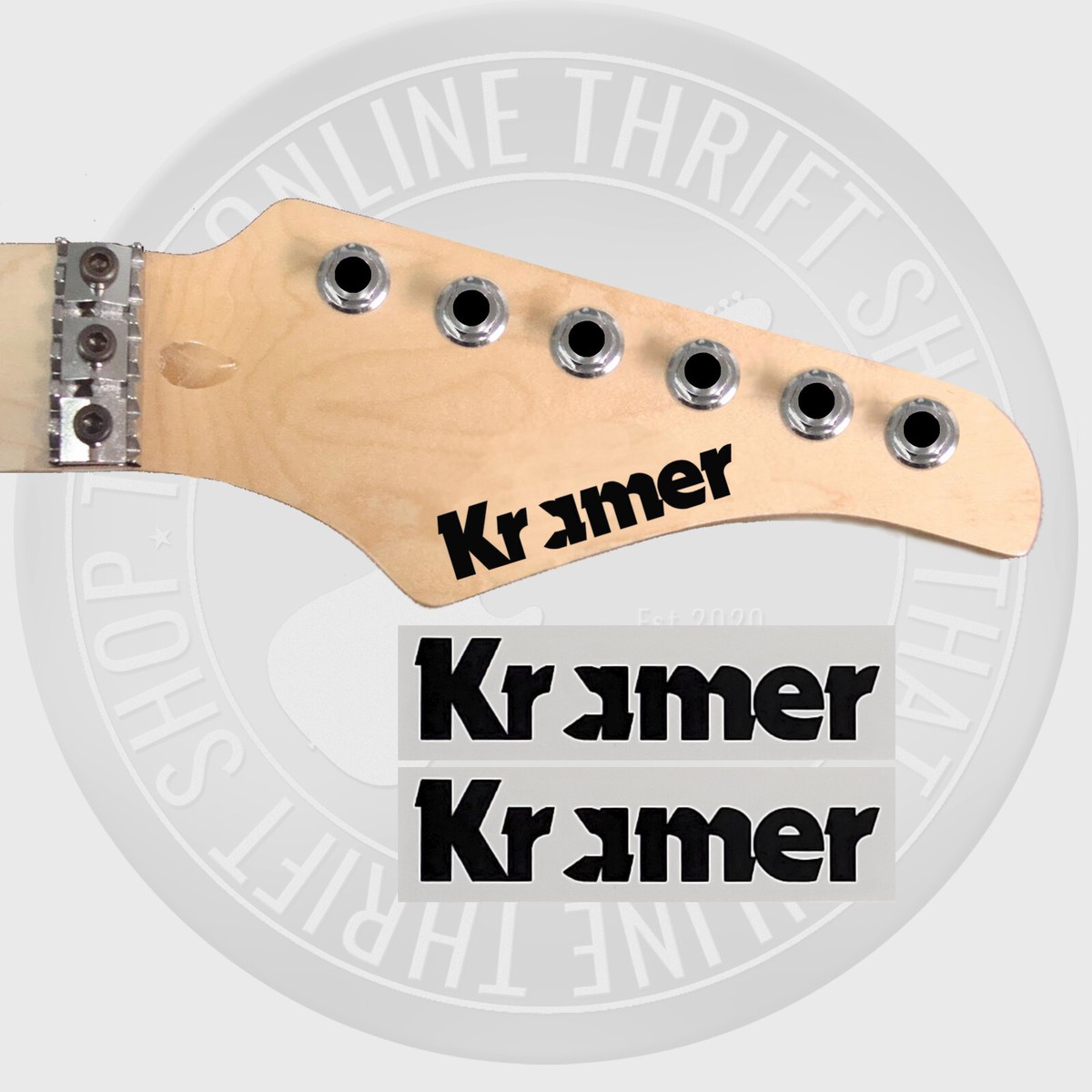 Kramer Headstock Logo Guitar Headstock Decals UK | Six String Stickers