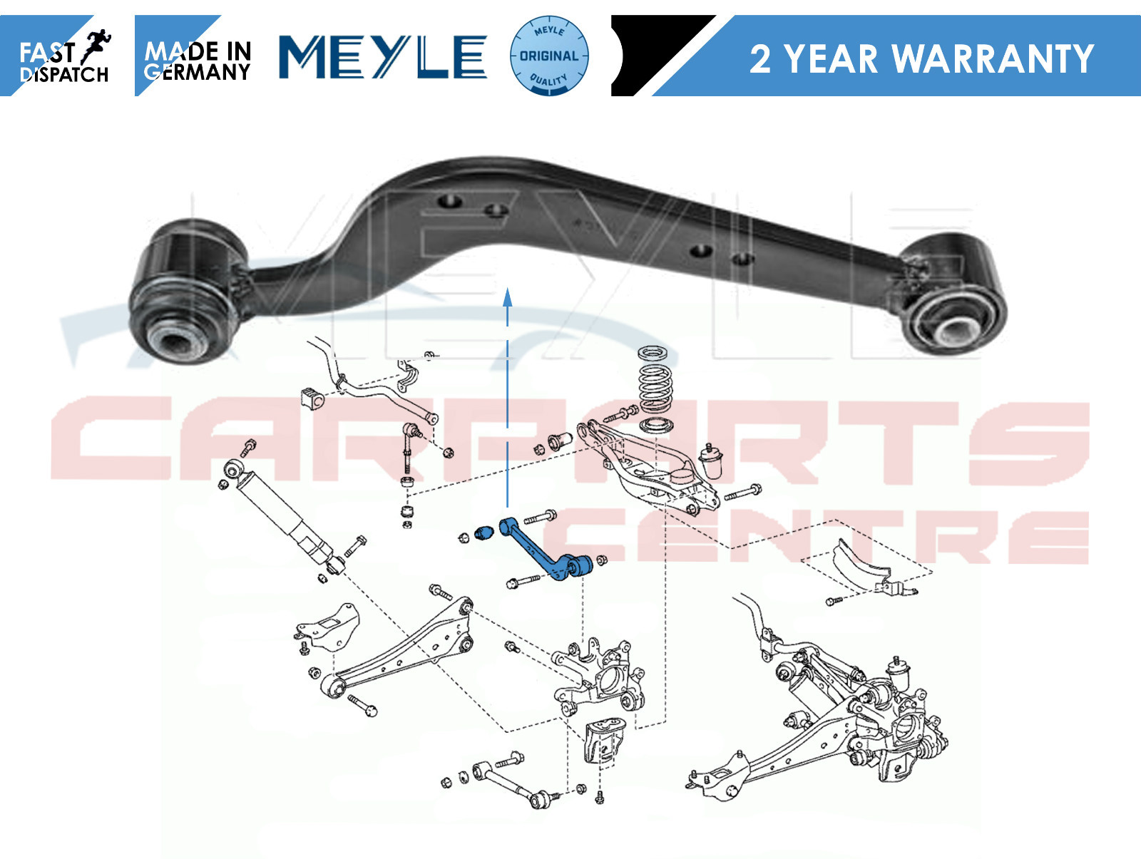 FOR TOYOTA RAV 4 2.0 2.2 REAR UPPER RIGHT SUSPENSION WISHBONE TRACK ...