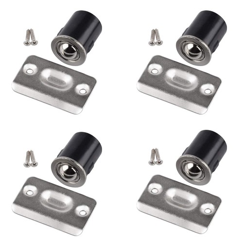 4 Pack Drive-in Ball Catch w/ Strike Plate - Oil-Rubbed Bronze Closet ...