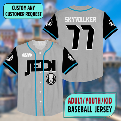 Personalized Jedi Skywalker Baseball Jersey Custom Star Wars Baseball ...
