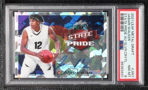 2021-22 Leaf Metal State Pride Silver Crystals Jabari Walker #SP-JW1 ...