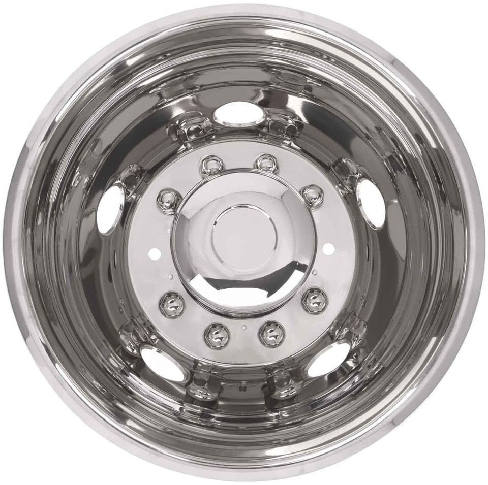 2005-2021 Ford F450/F550 19.5" 10 Lug Dually Wheel Simulators Stainless ...