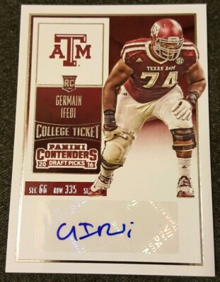2016 PANINI CONTENDERS DRAFT PICKS ROOKIE AUTOGRAPH GERMAIN IFEDI RC ...