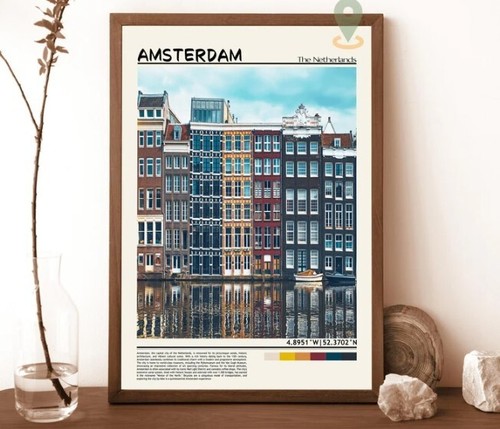 Amsterdam Print, Amsterdam Wall Art, Amsterdam Poster, Amsterdam Photo | eBay