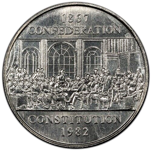 Canada 1982 Constitution - Large Beads - BU UNC Uncirculated Dollar ...