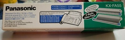 2 Pack Genuine Panasonic KX-FA55 Replacement Fax Film NEW In Box -FL | eBay