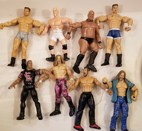 8 WWE WWF Jakks Titan Tron 1999 Wrestling Action Figure Lot The Rock ...
