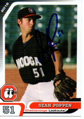 Sean Poppen 2018 Chattanooga Lookouts Autographed Signed Card | eBay